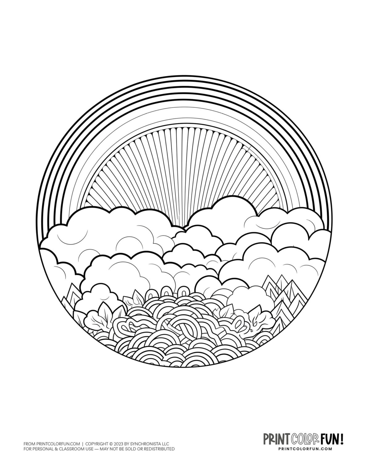 Rainbow clipart & coloring page magic + 10 colorful craft & learning ...