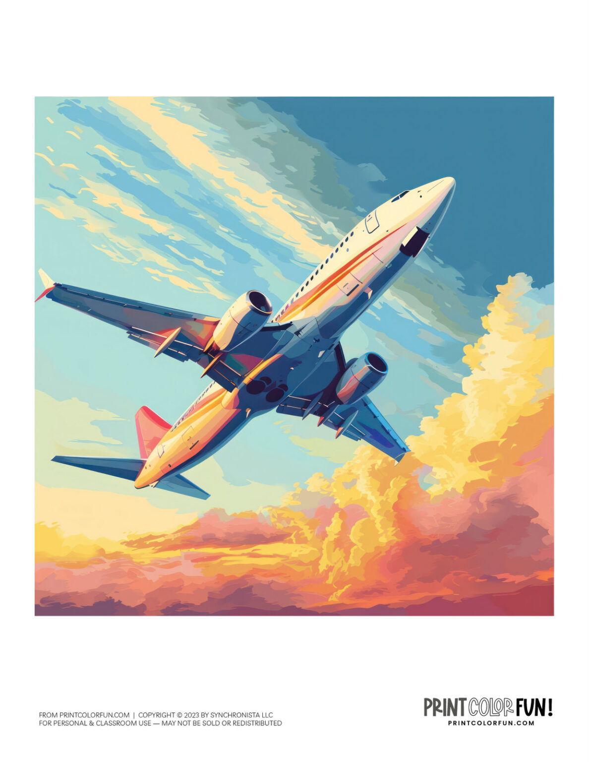 21 airplane coloring pages & clipart: An exciting high-flying adventure ...