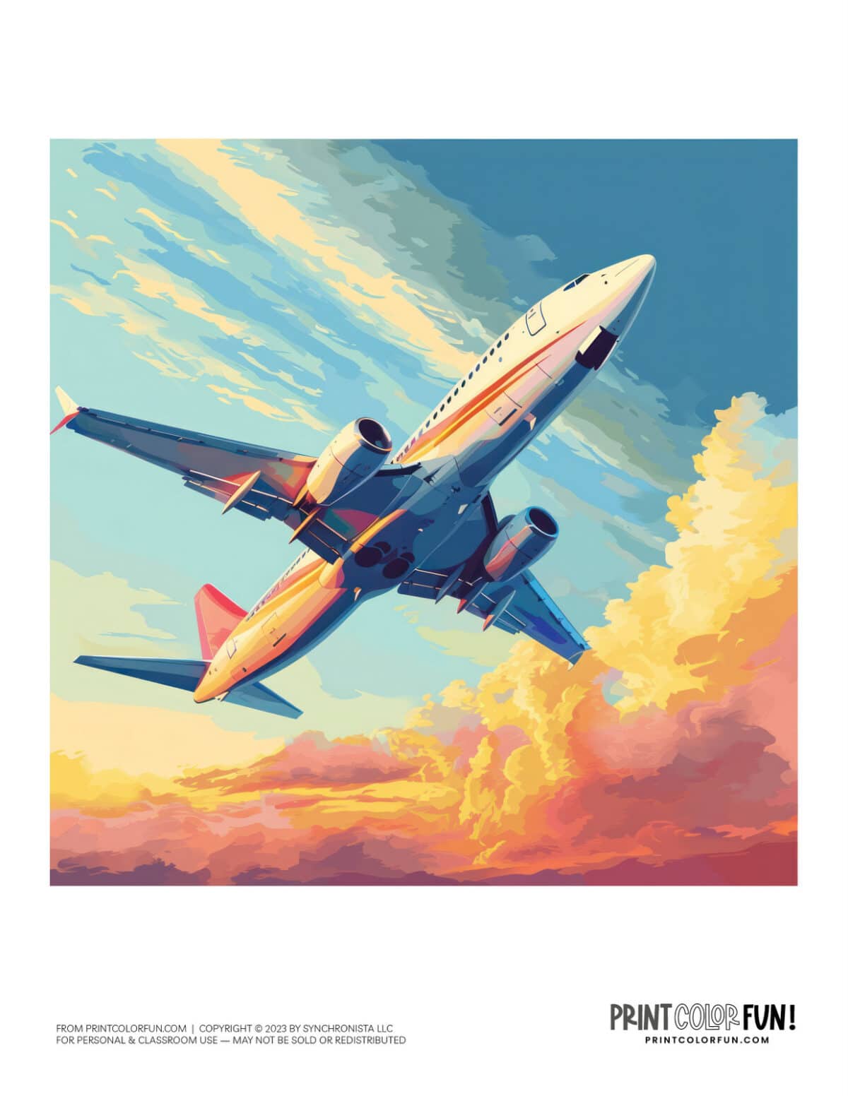 21 airplane coloring pages & clipart: An exciting high-flying adventure ...