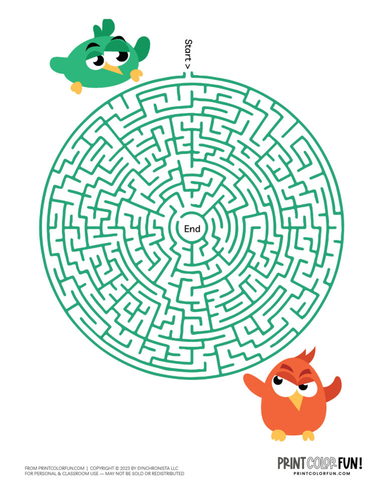 Medium maze difficulty: 18 intermediate skill printable mazes to solve ...