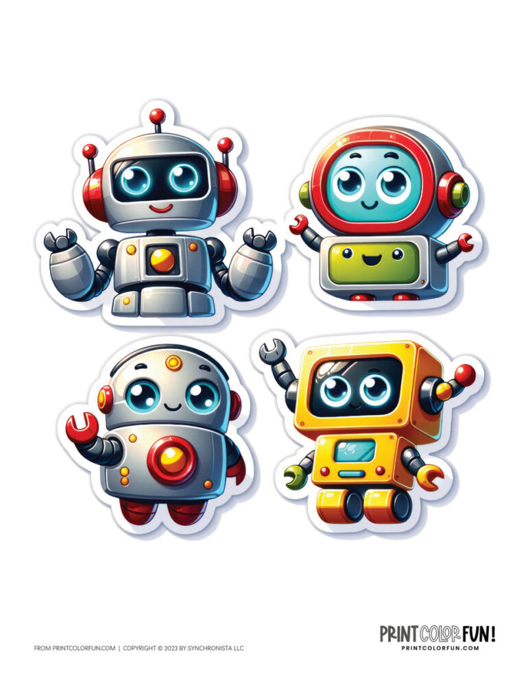 Beep boop: 17 robot drawings & coloring pages for creative tech ...