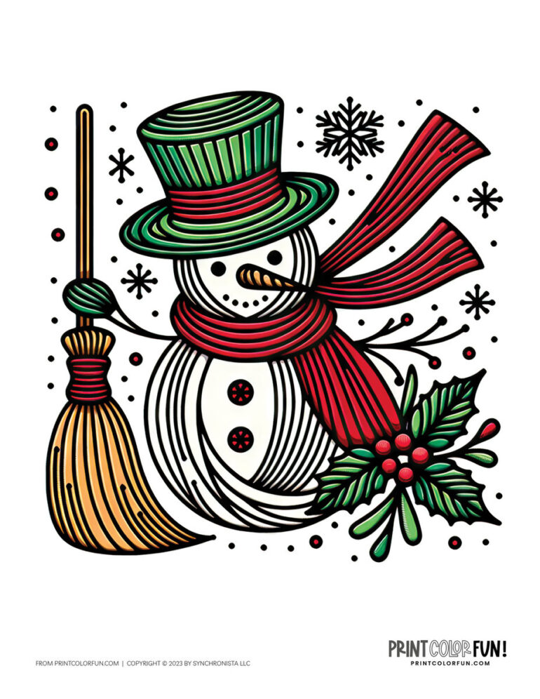 47 cool snowman coloring pages, plus snowman word search & mazes to ...