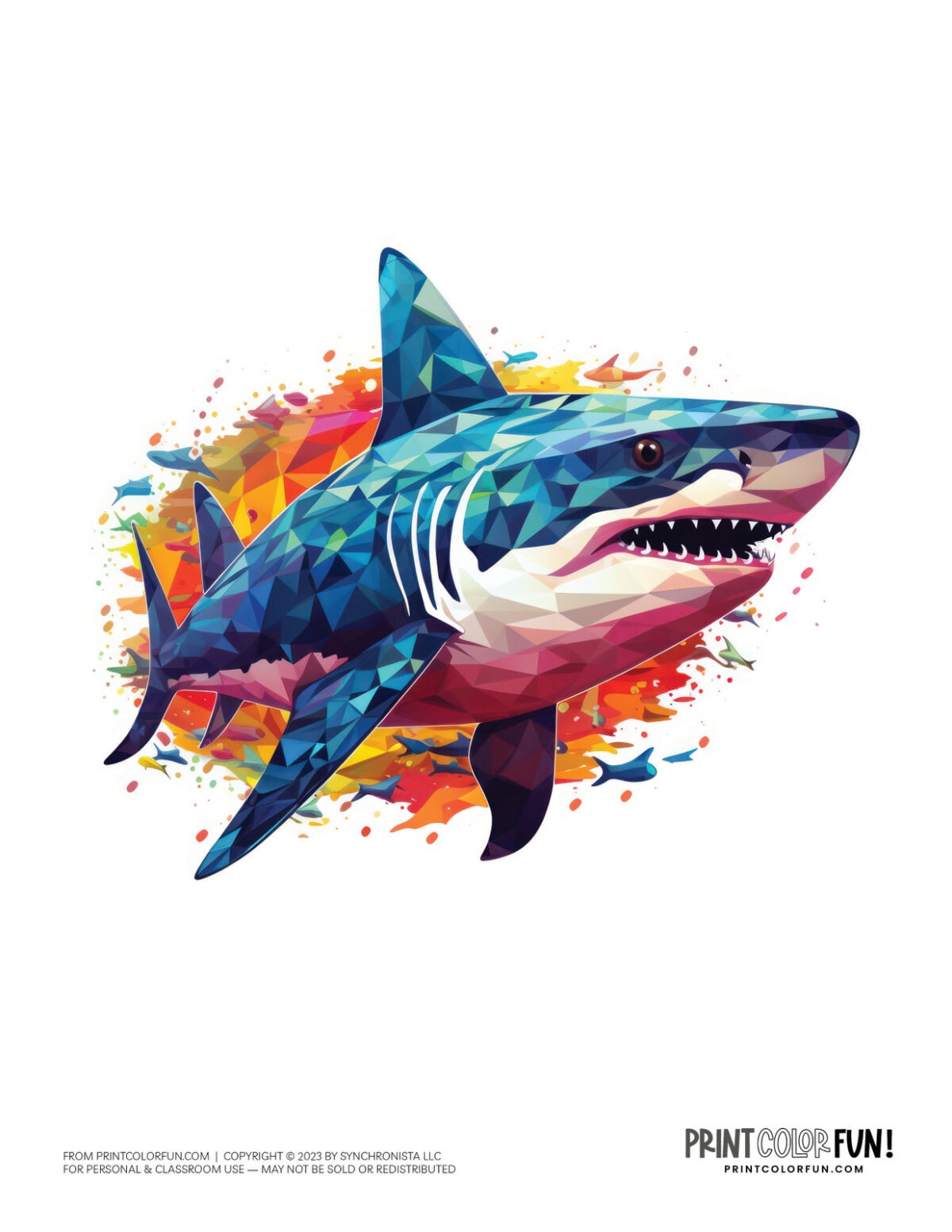 21 shark clipart & coloring pages: Dive into a sea of fun and ...