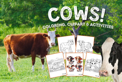 Cow coloring pages & clipart, at PrintColorFun.com
