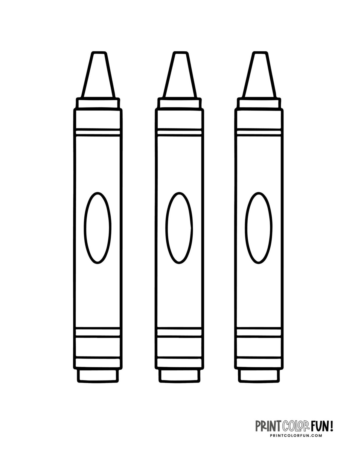 Crayon coloring pages & clipart, at PrintColorFun.com