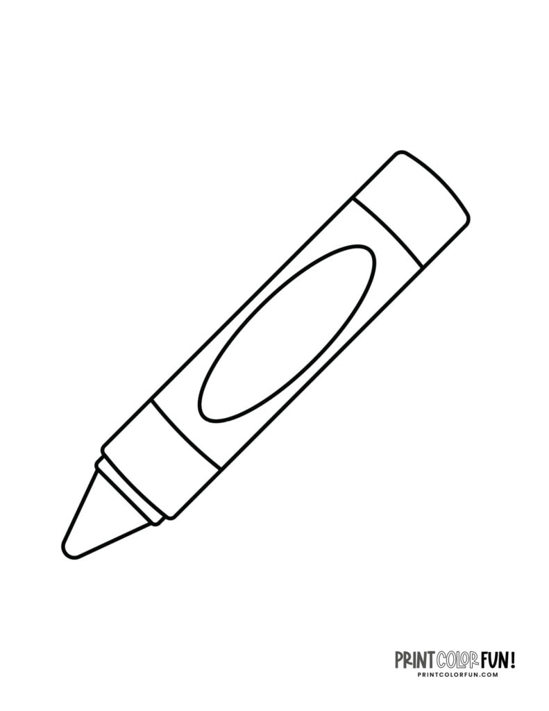 Crayon coloring pages & clipart, at PrintColorFun.com