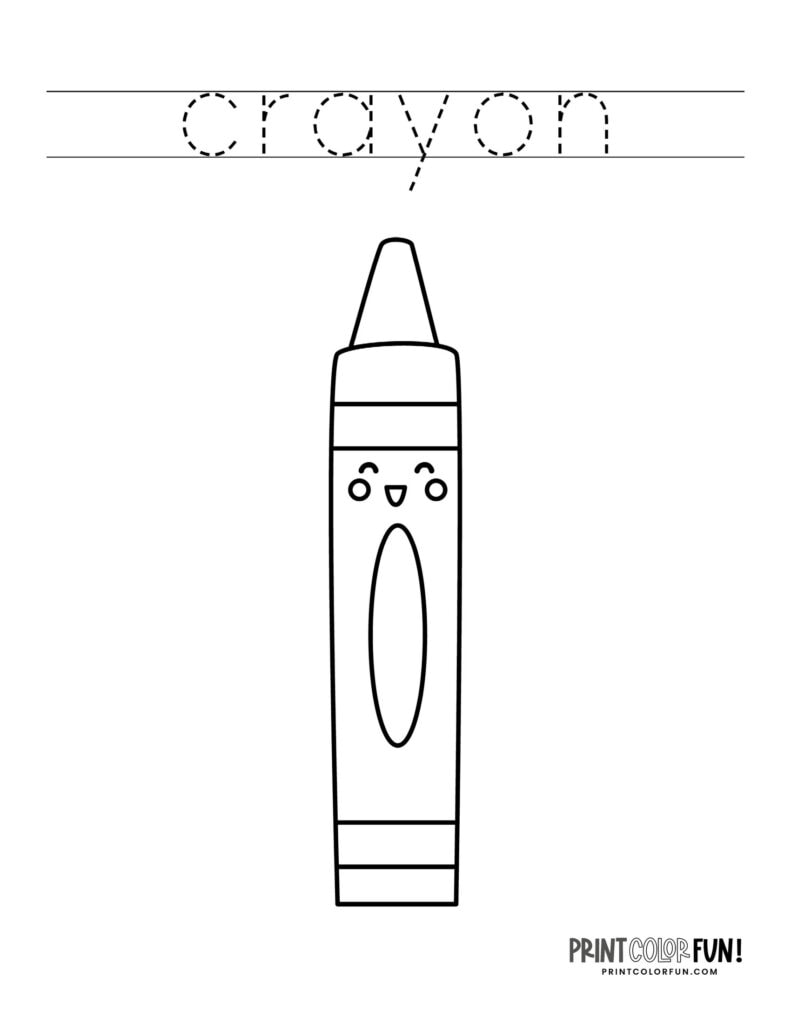 Crayon coloring pages & clipart, at PrintColorFun.com