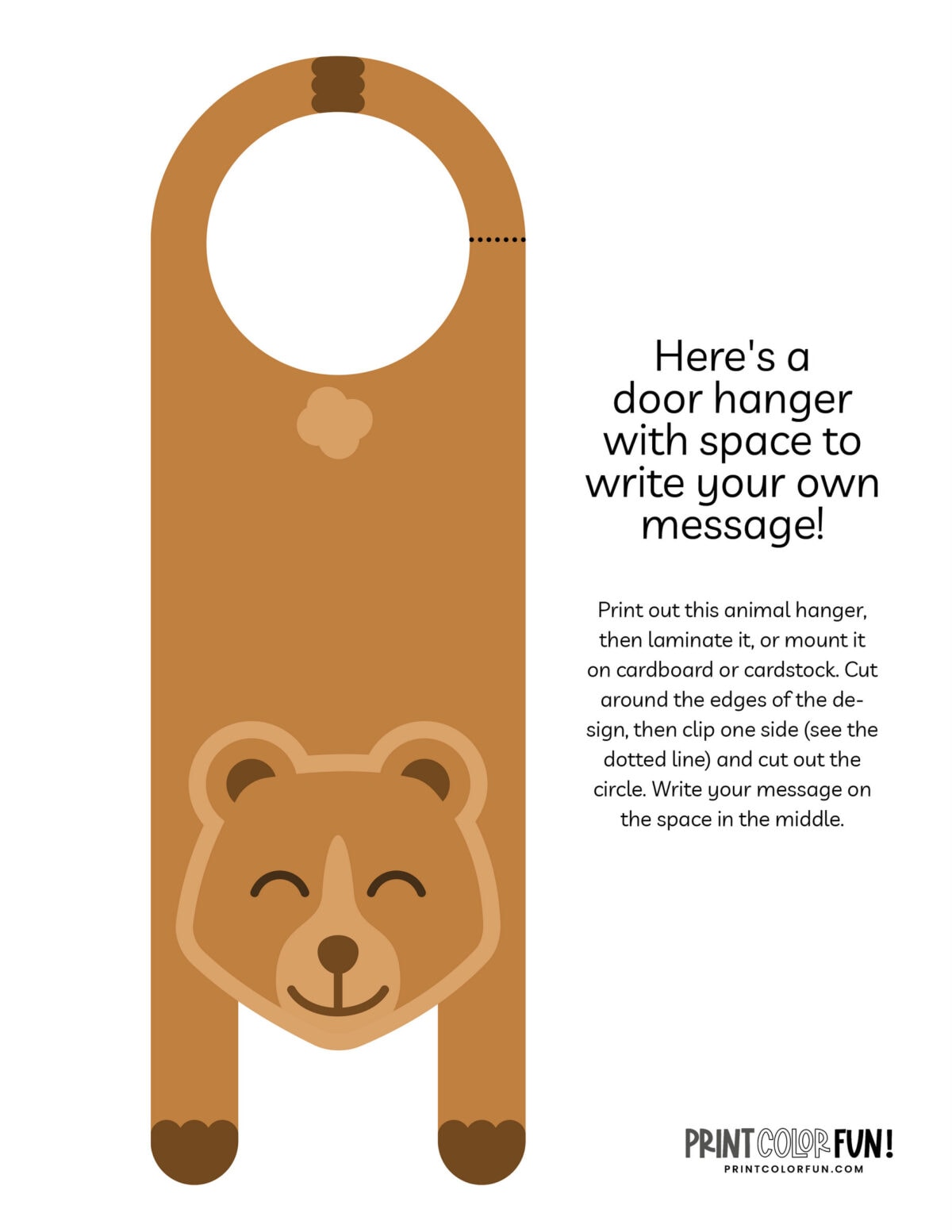 Blank door hanger template printables: 10 fun facts + craft ideas ...