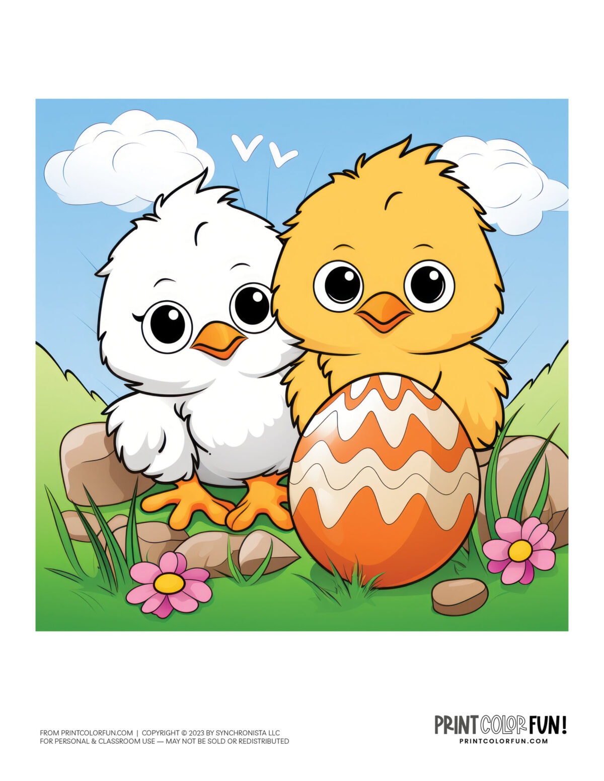 30+ adorable Easter chick clipart & coloring pages for springtime fun ...