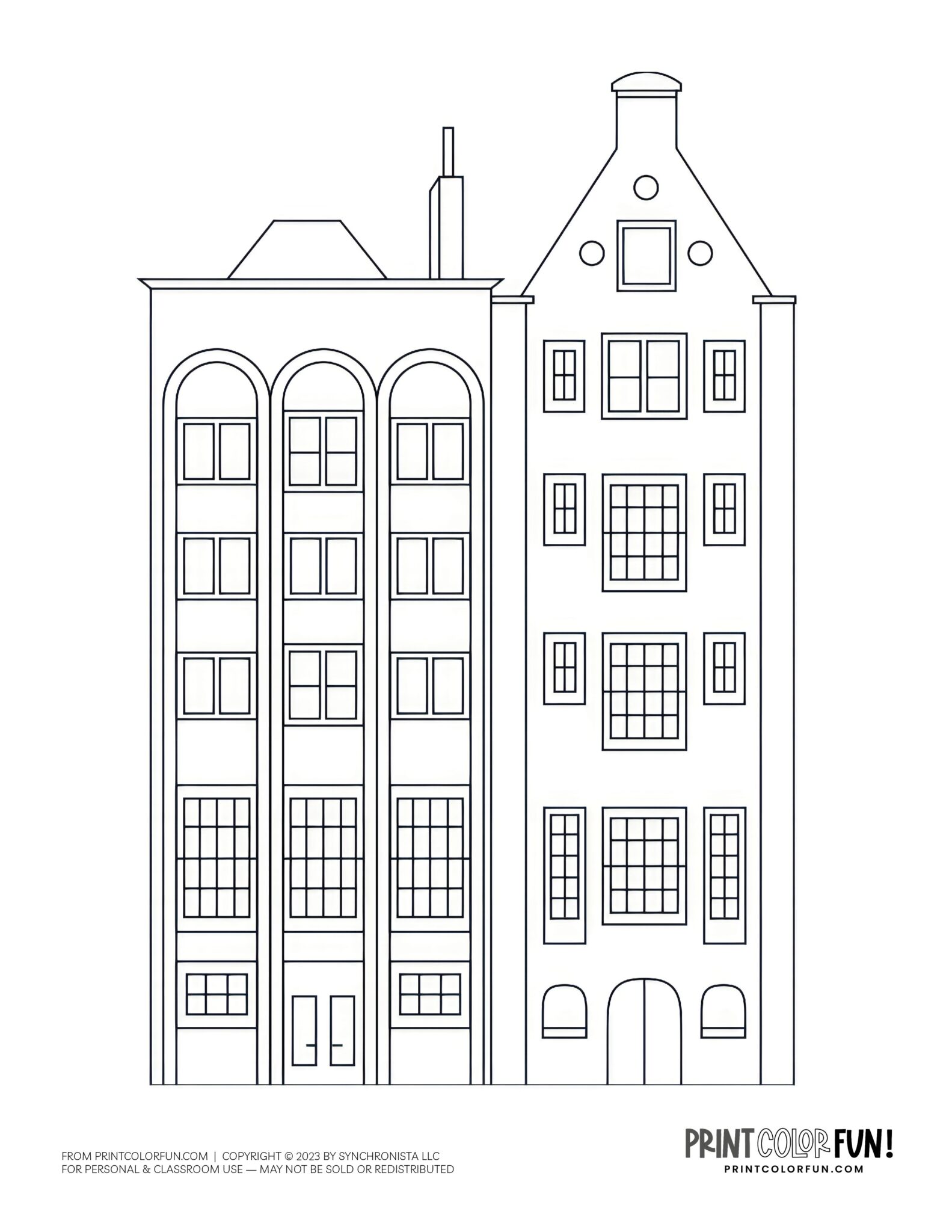 25+ apartment drawings, clipart & coloring pages, plus learning ...