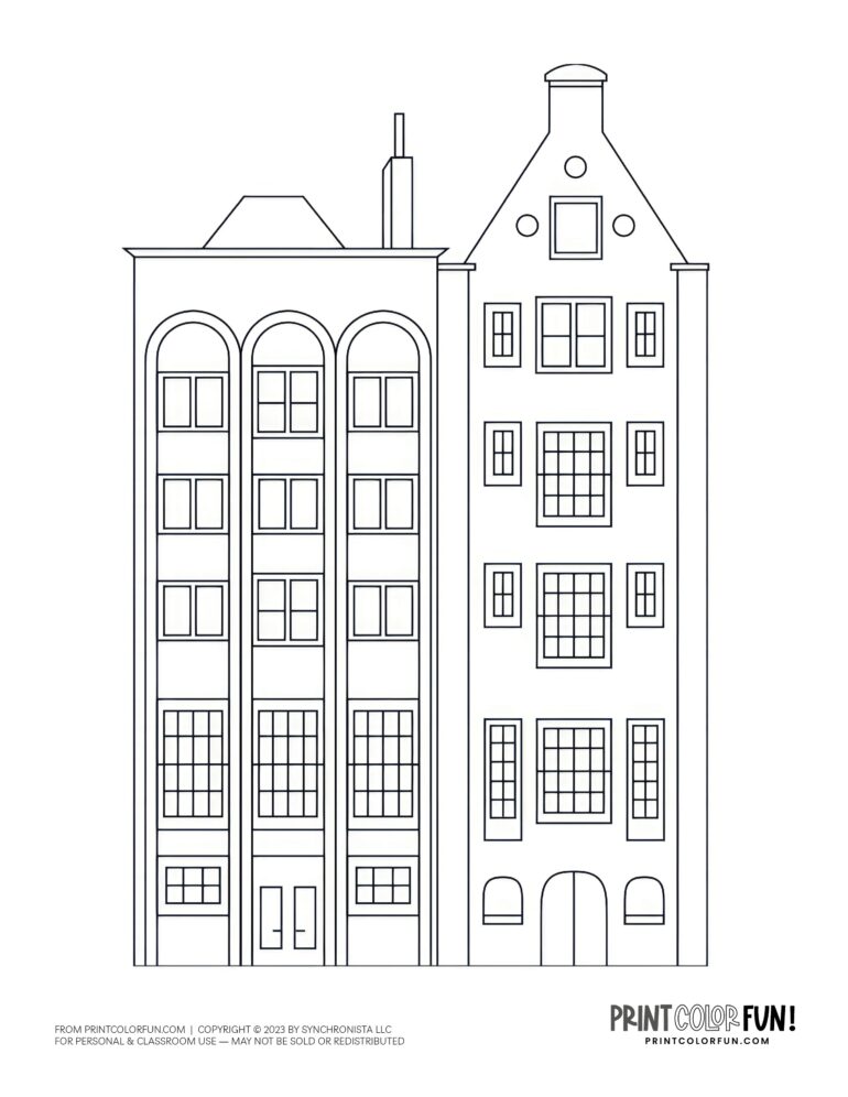 25+ apartment drawings, clipart & coloring pages, plus learning ...