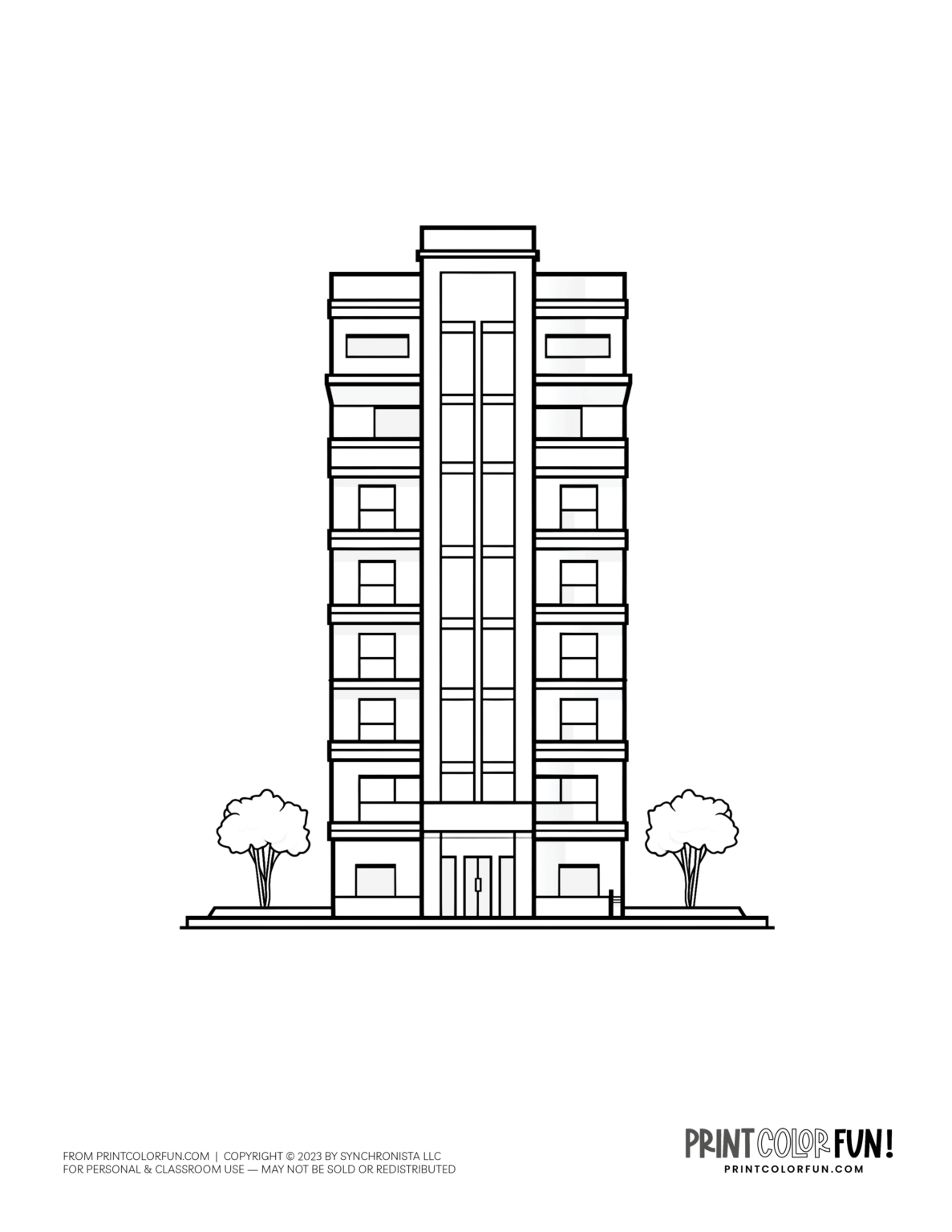 25+ apartment drawings, clipart & coloring pages, plus learning ...