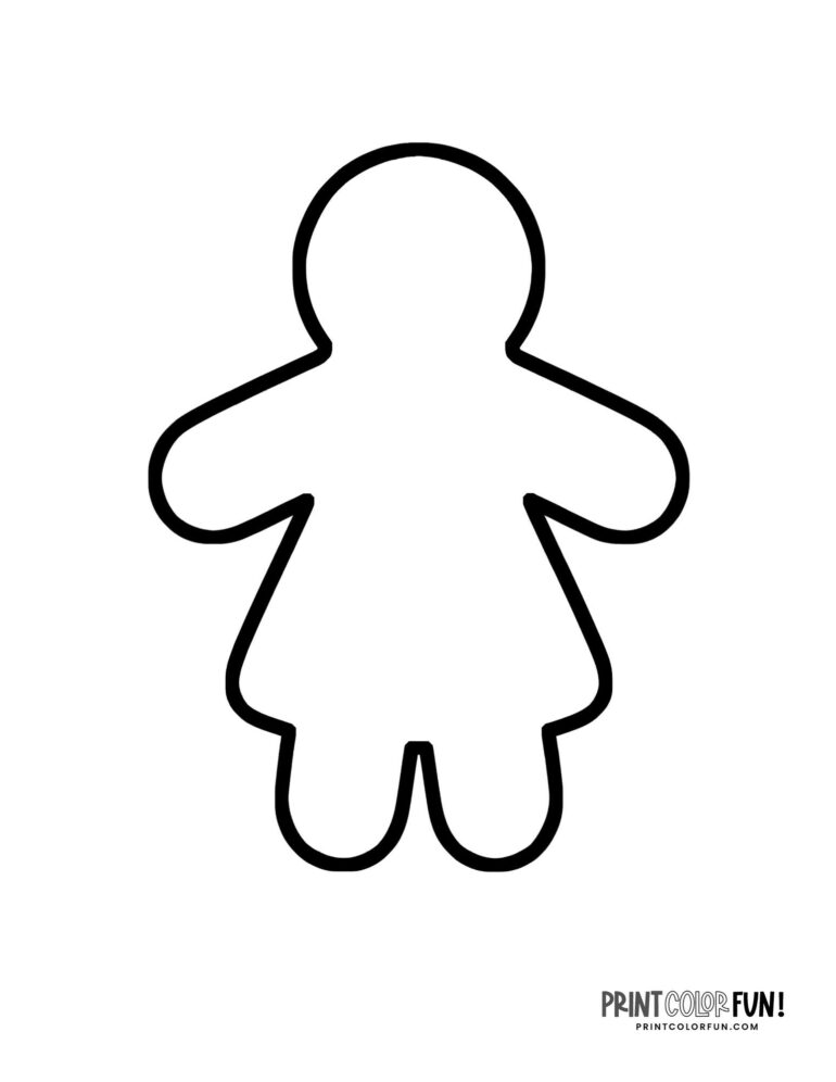 Gingerbread man coloring pages: 29 blank & decorated printables for ...