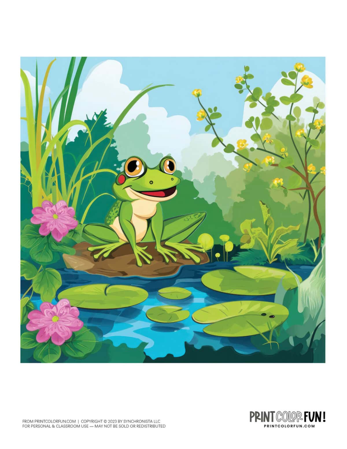 20+ frog clipart & coloring pages: Plus creative craft ideas, facts ...