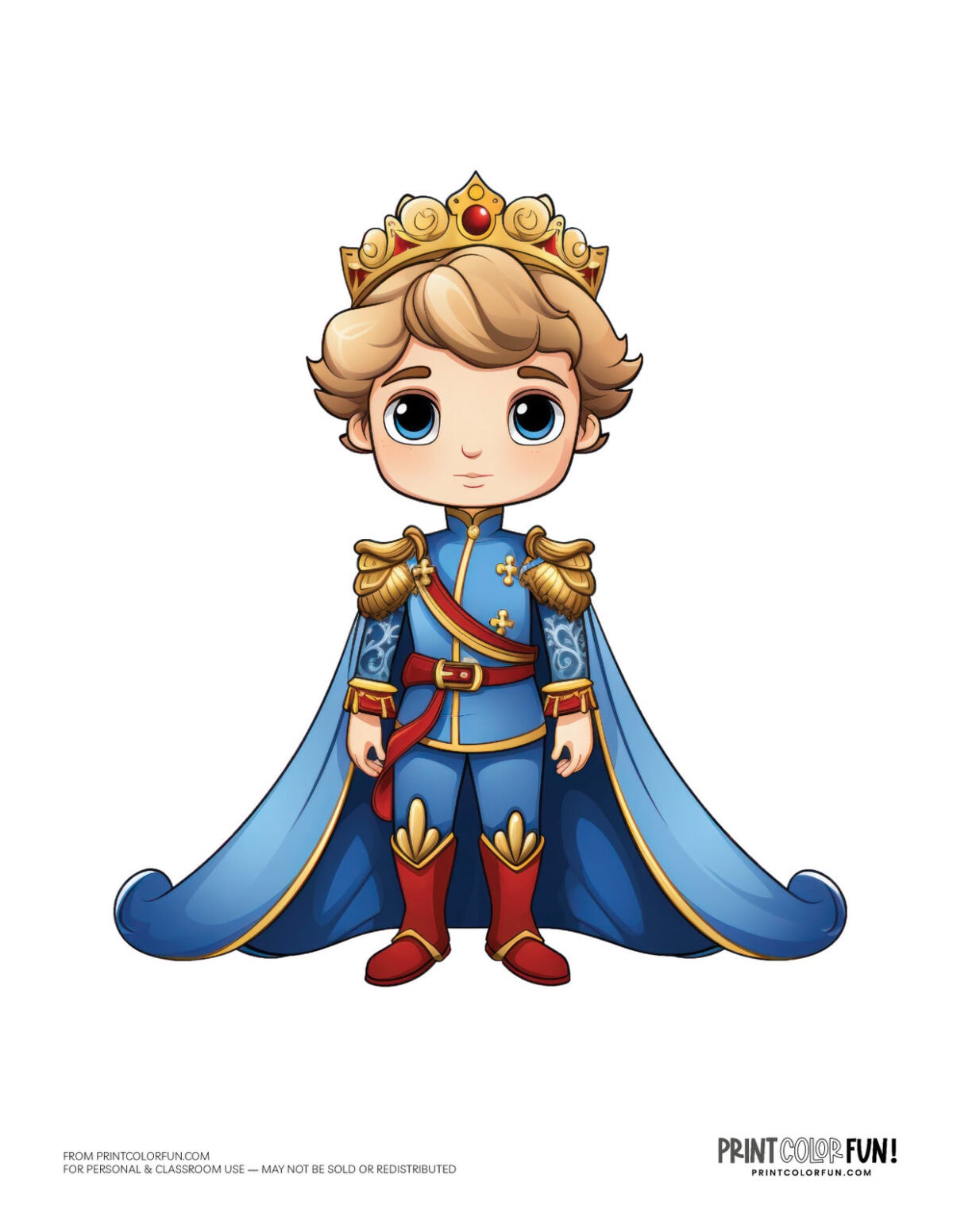 21 prince clipart & coloring pages: Learn about & color these royal men ...