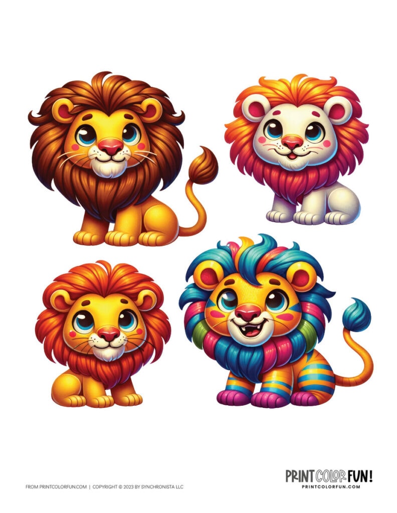 30 lion clipart & coloring pages: With fun crafts, facts & activities ...
