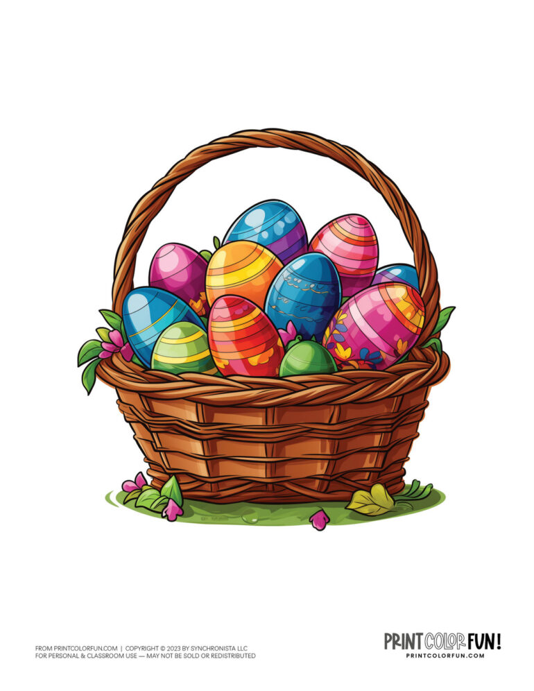 Get crafty: 40+ Easter basket templates for creative coloring page ...