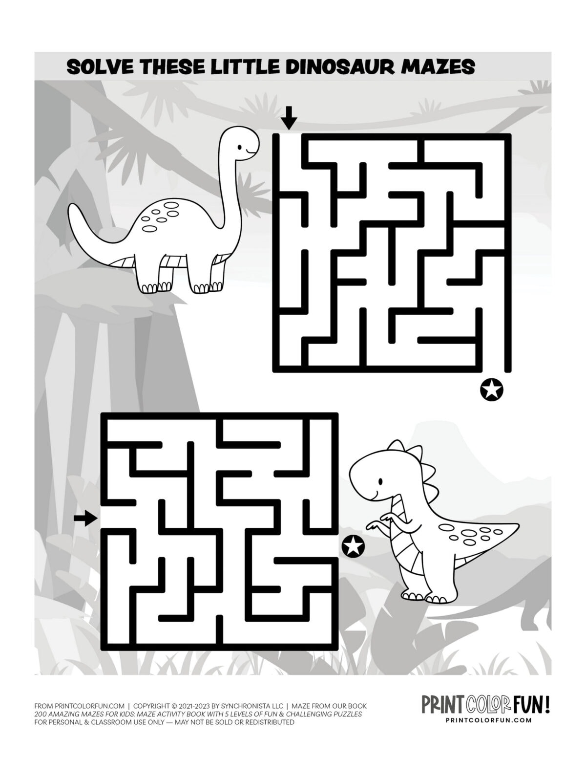 Easy mazes for kids: 16 beginner puzzles for littles, at PrintColorFun.com