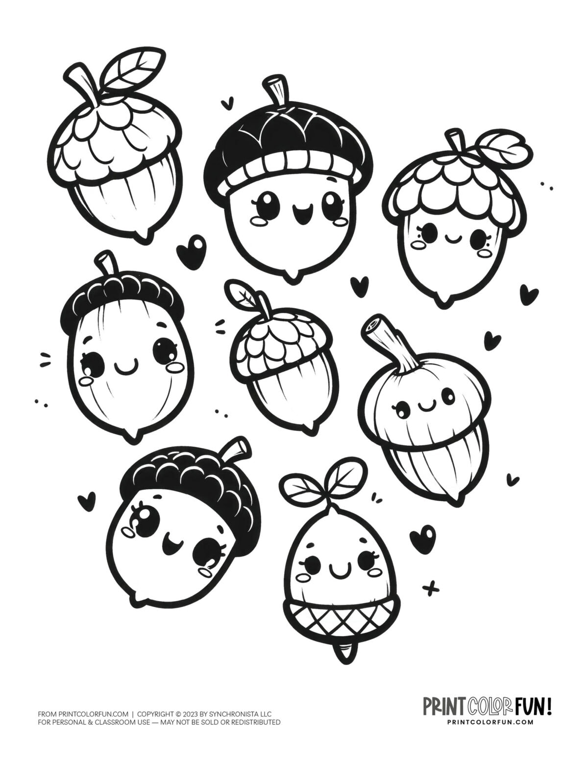 Acorn coloring pages & printable clipart, at PrintColorFun.com