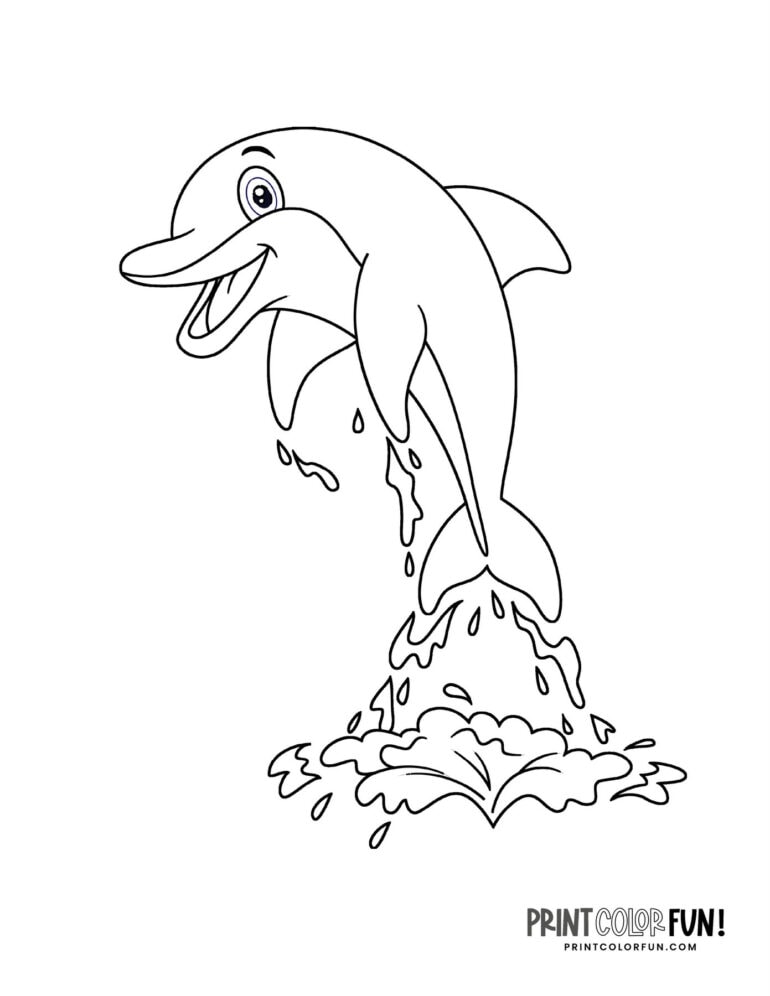 27 printable dolphin coloring pages: Dive into a world of fun crafts ...