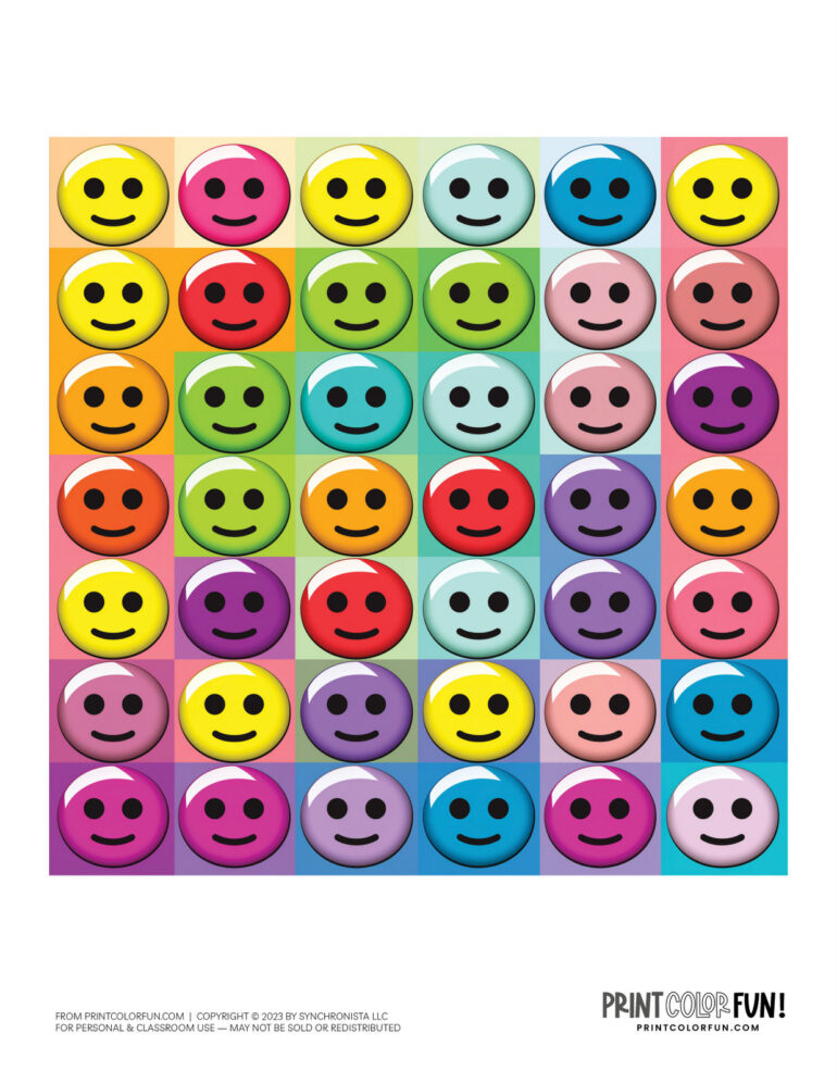 15+ Happy face clipart & cute smiley coloring pages + crafts and ...