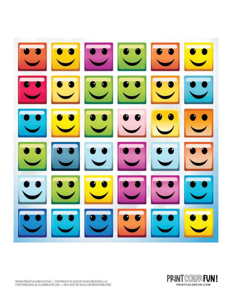 15+ Happy face clipart & cute smiley coloring pages + crafts and ...