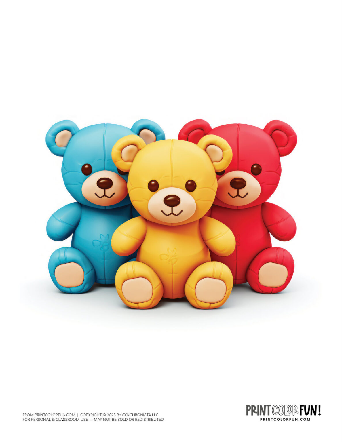 Teddy bear clipart charm, plus coloring pages and 10 easy crafts ...