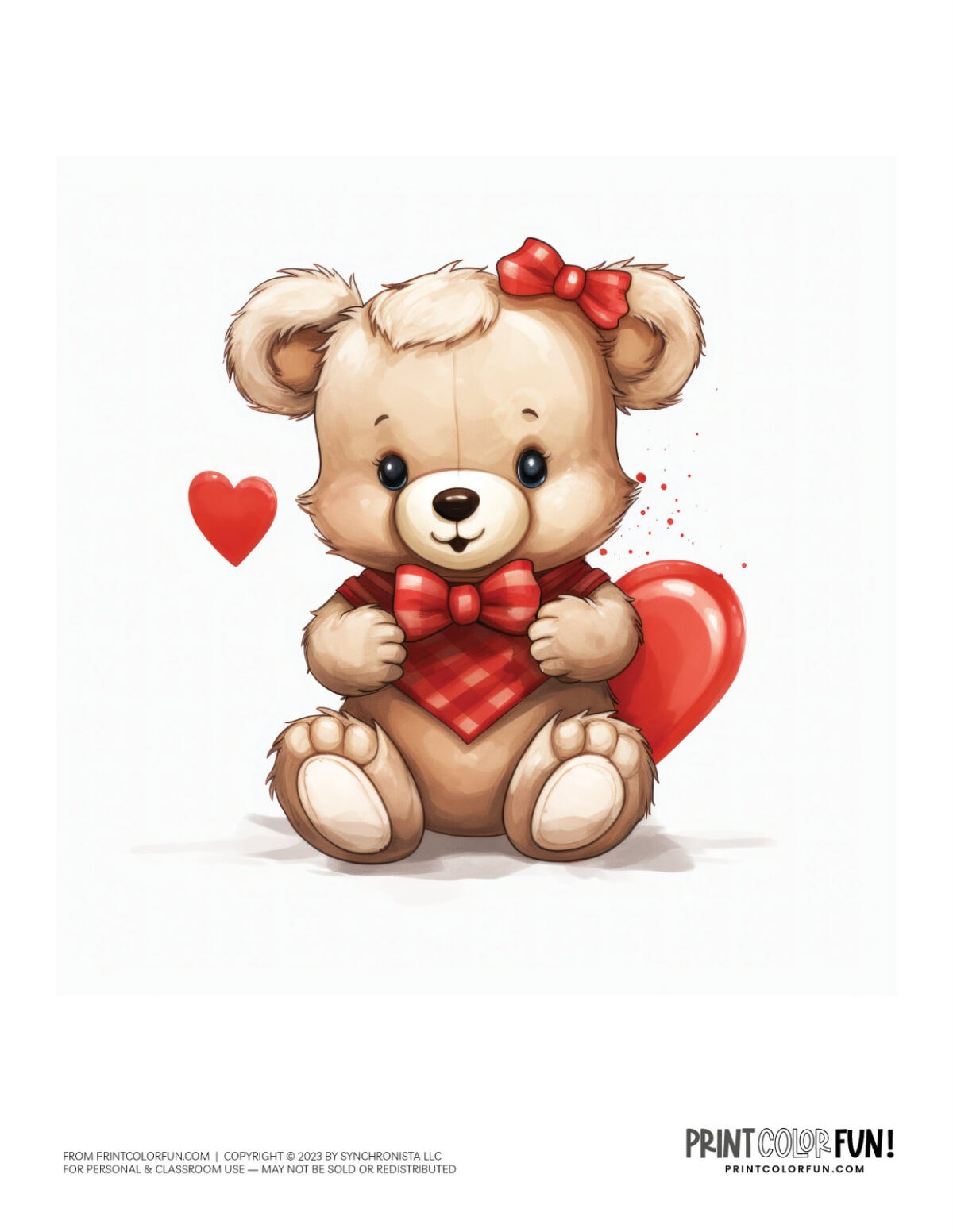 Teddy bear clipart charm, plus coloring pages and 10 easy crafts ...