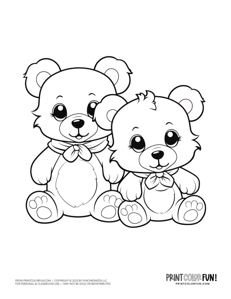 Teddy bear clipart charm, plus coloring pages and 10 easy crafts ...