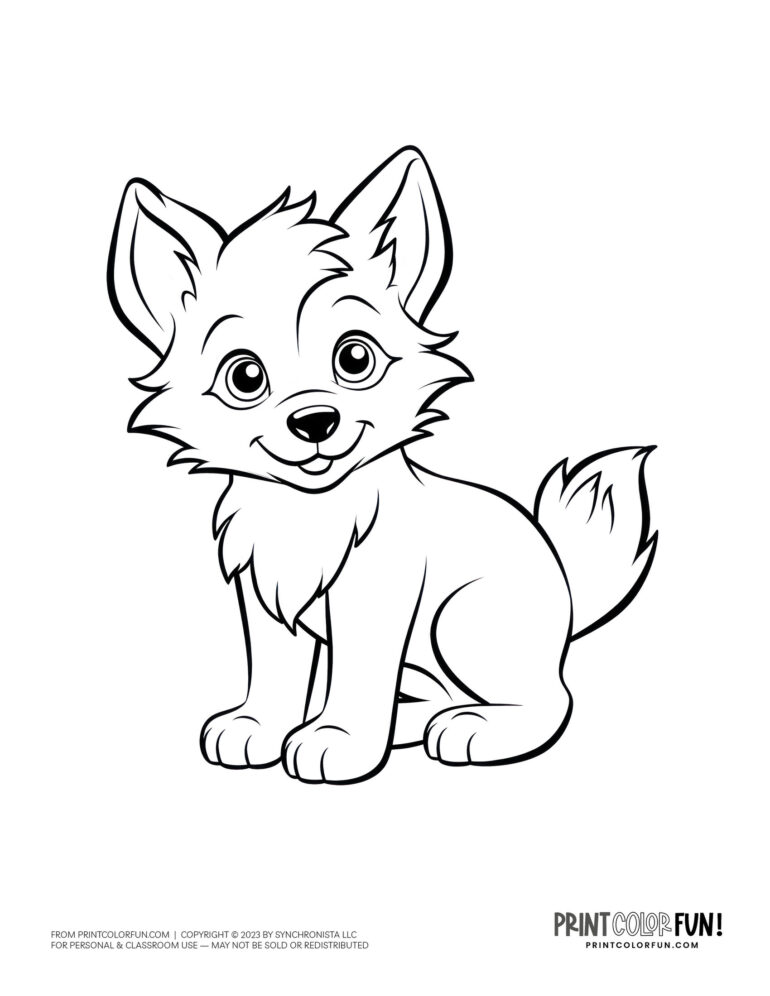28 wolf coloring pages & clipart for a paws-itively creative time, at ...