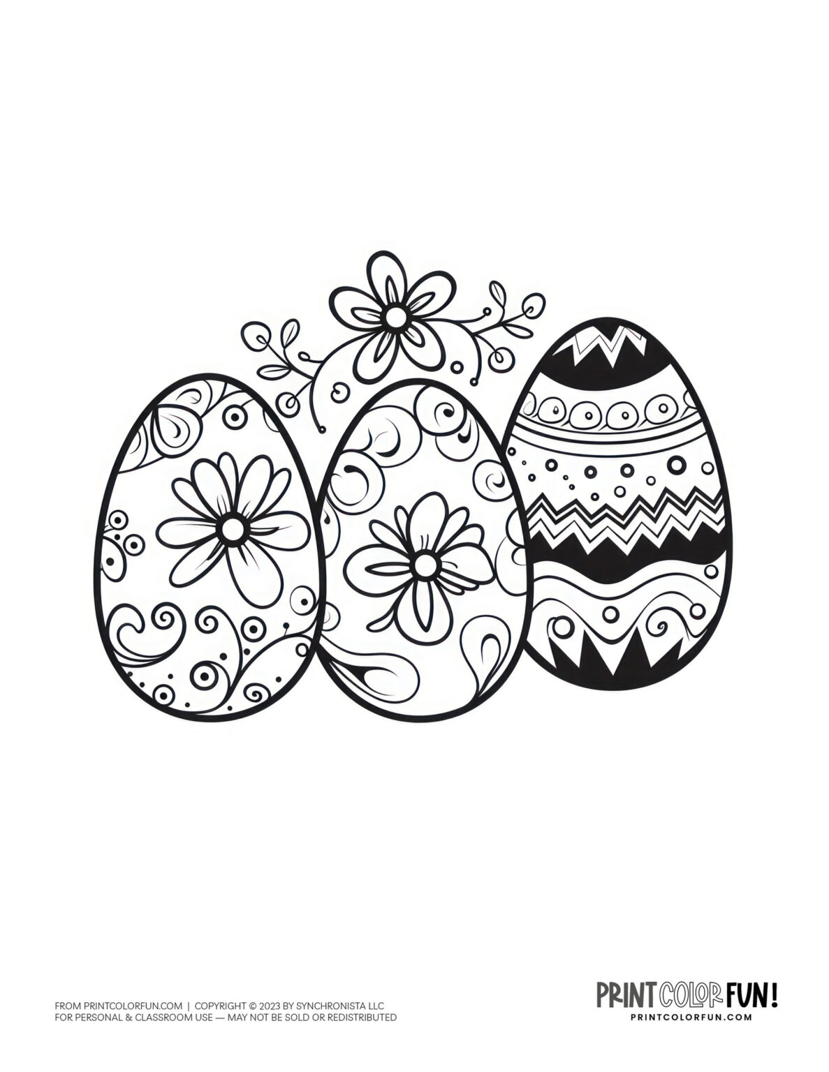 Easter egg coloring pages & clipart: Brighten up your Easter with 15 ...