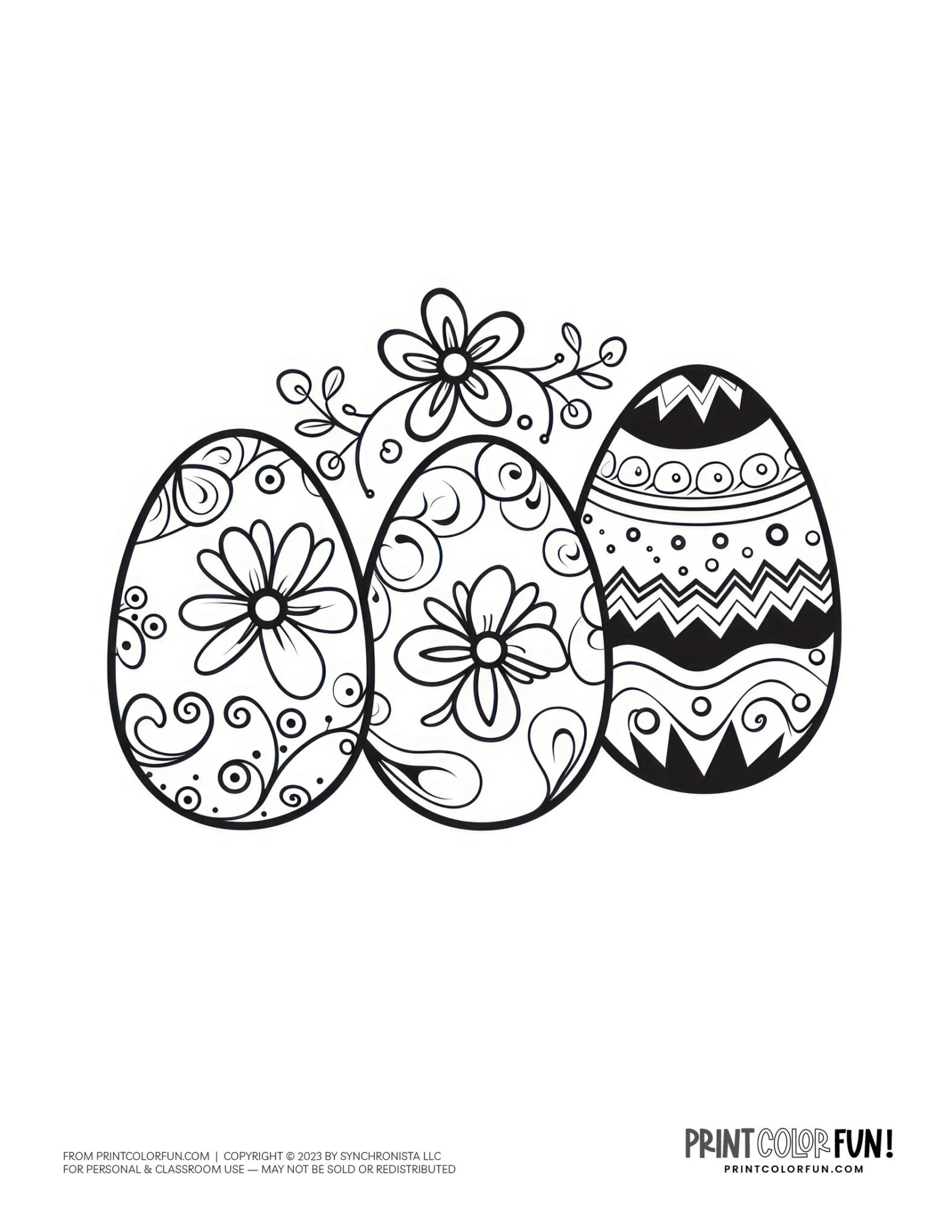 Easter egg coloring pages & clipart: Brighten up your Easter with 15 ...