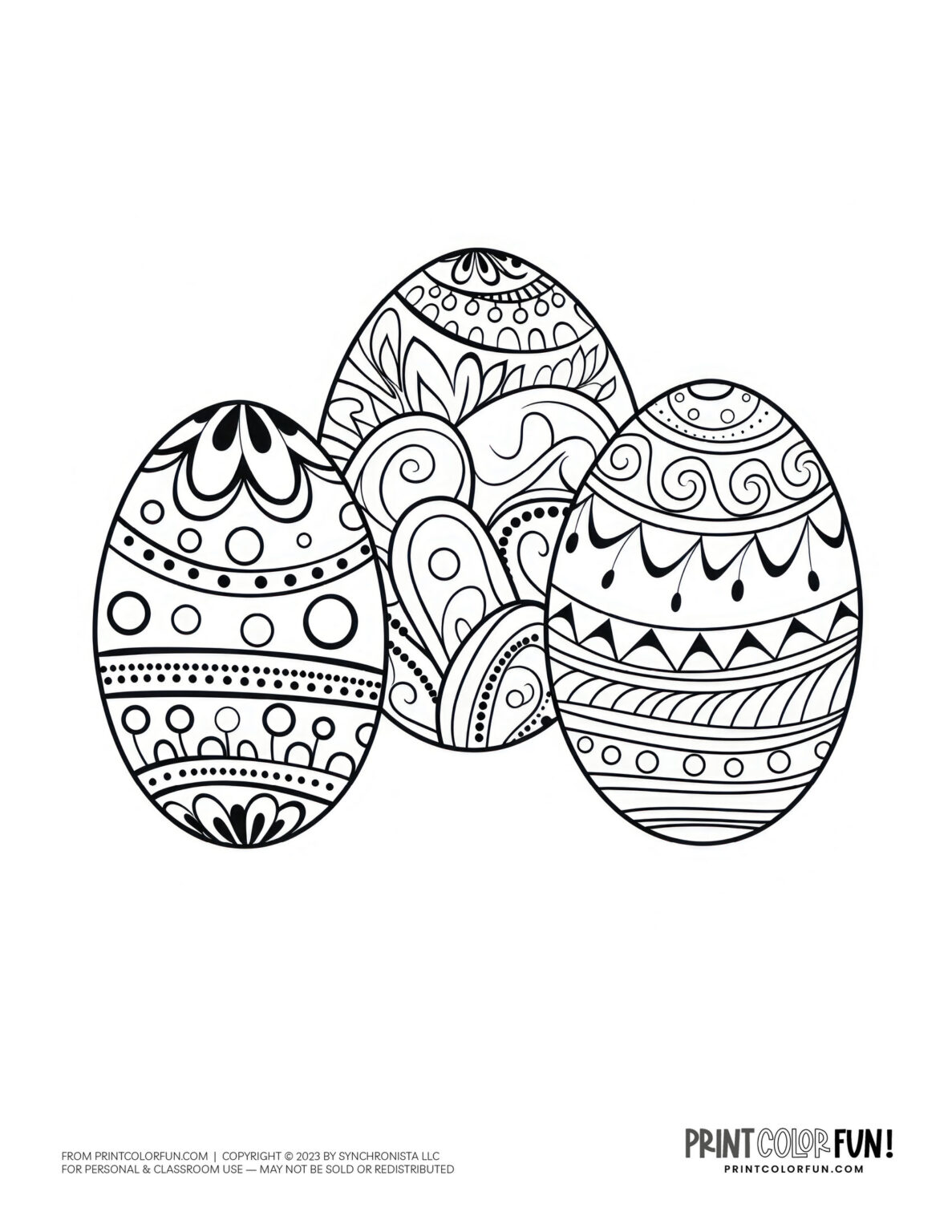 Easter egg coloring pages & clipart: Brighten up your Easter with 15 ...
