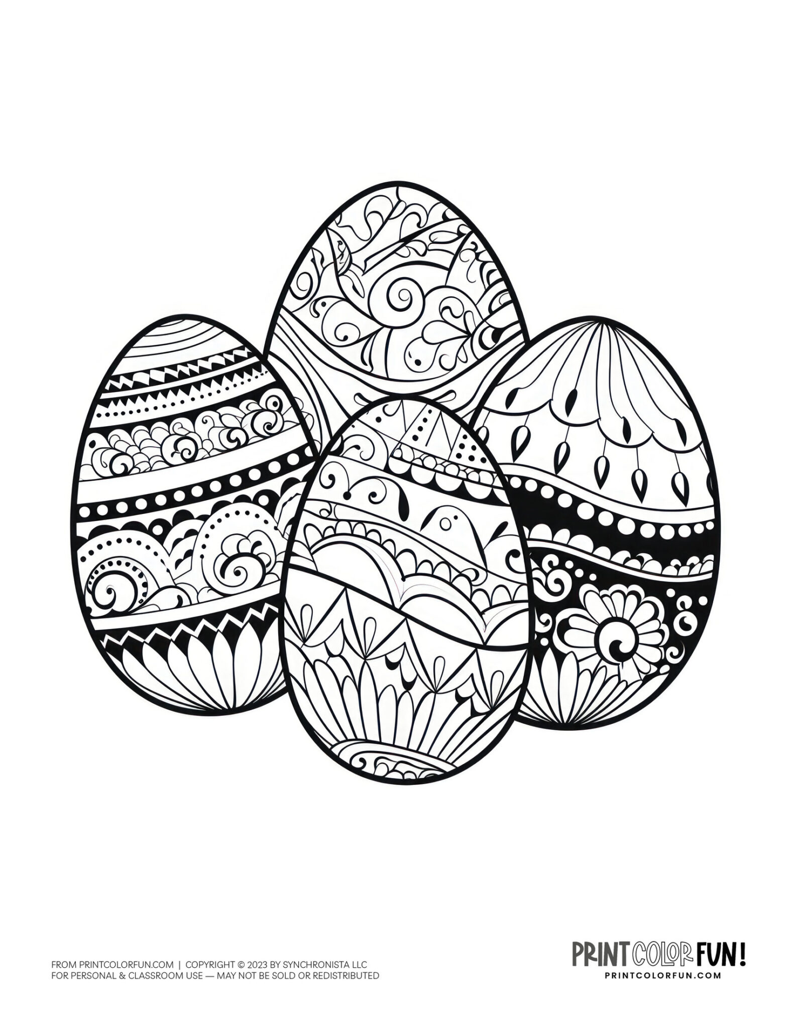 Easter egg coloring pages & clipart: Brighten up your Easter with 15 ...