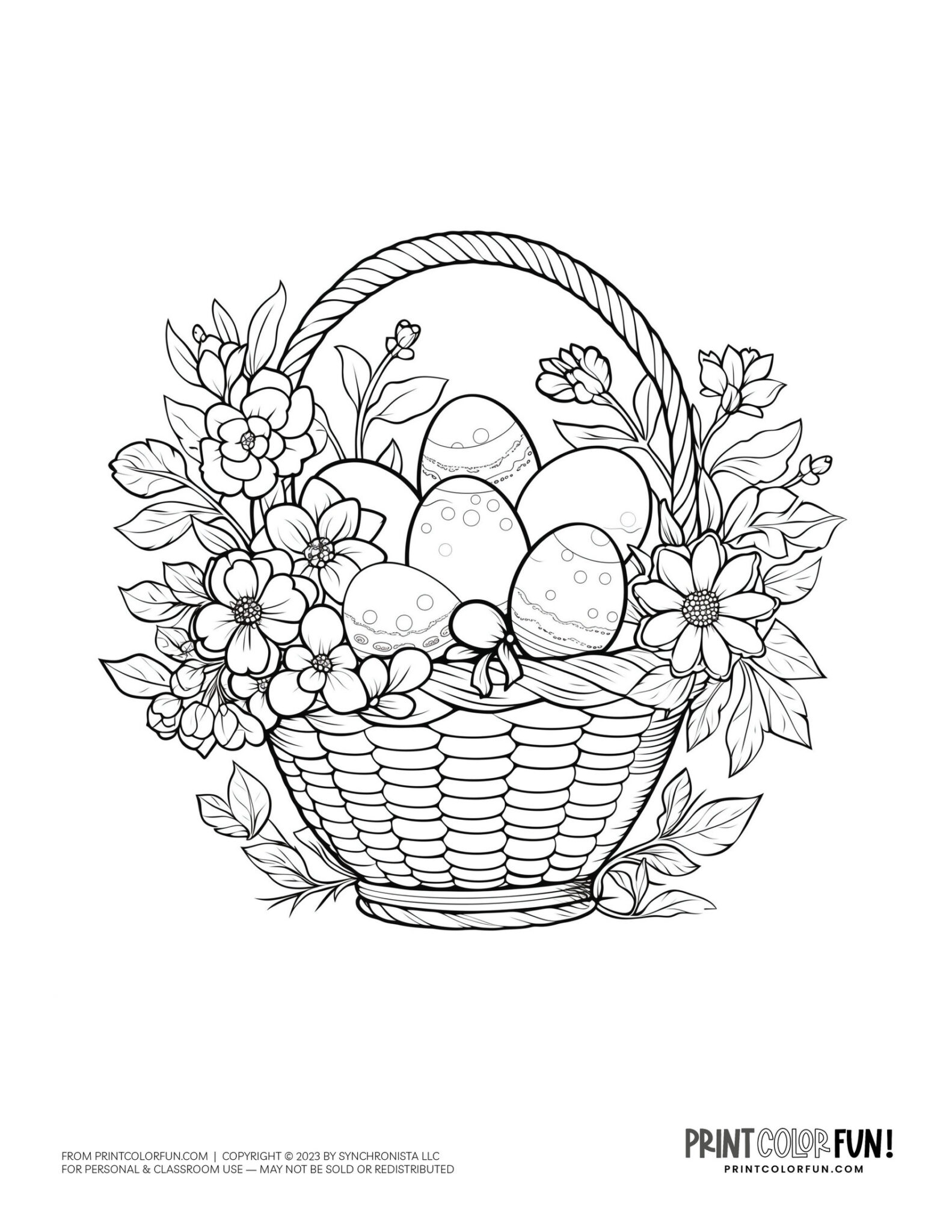 Get crafty: 40+ Easter basket templates for creative coloring page ...