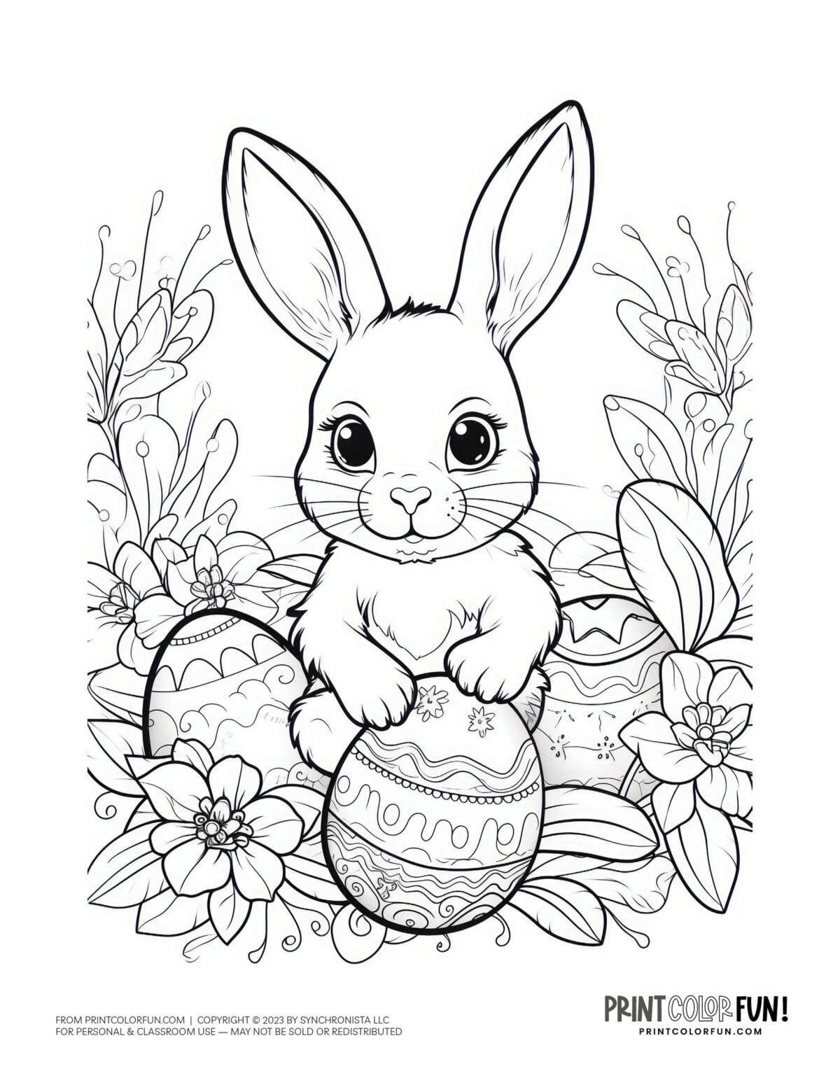 60+ cute Easter bunny clipart & coloring pages, plus fun holiday facts ...