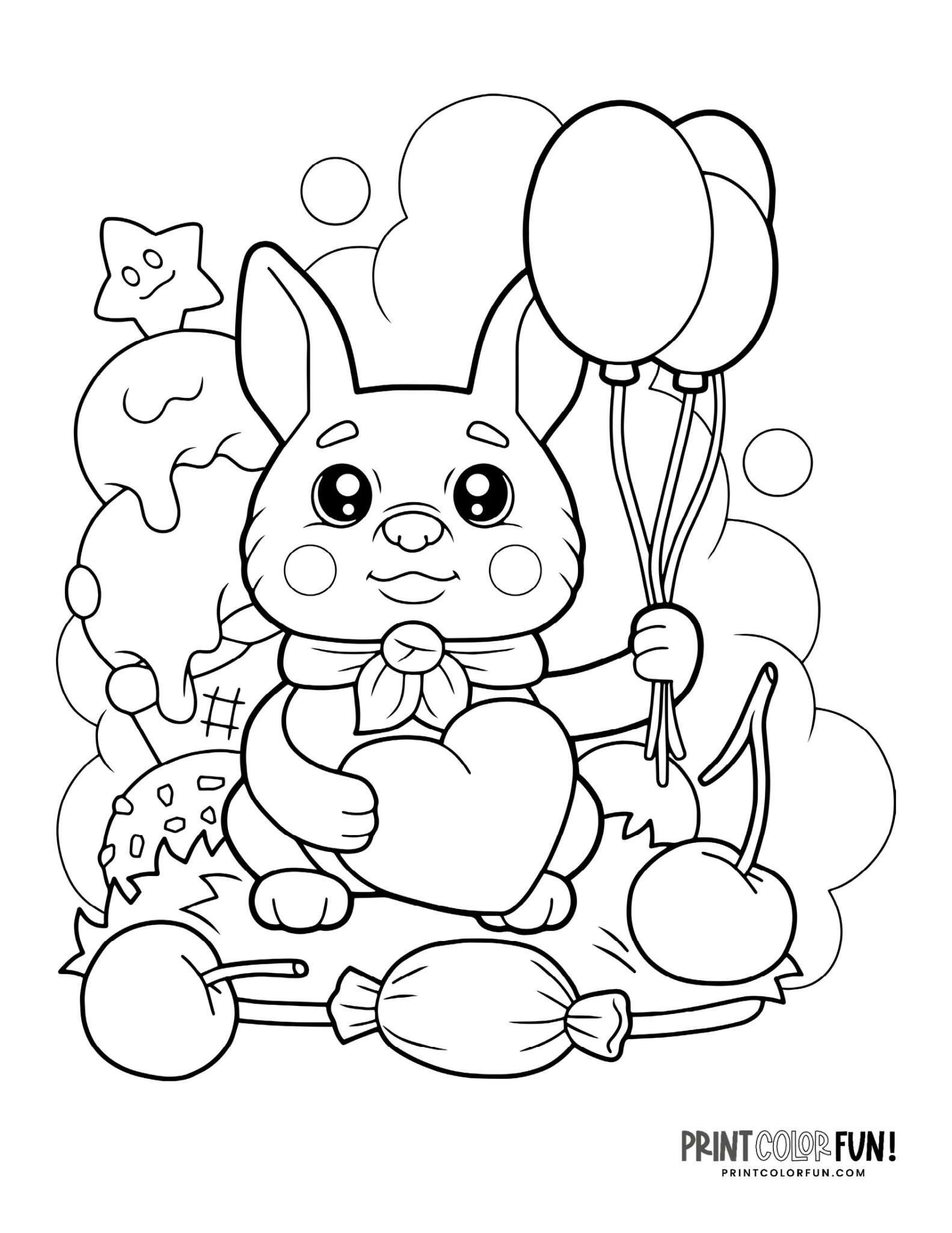 26 cute Easter bunny coloring pages - Print Color Fun!