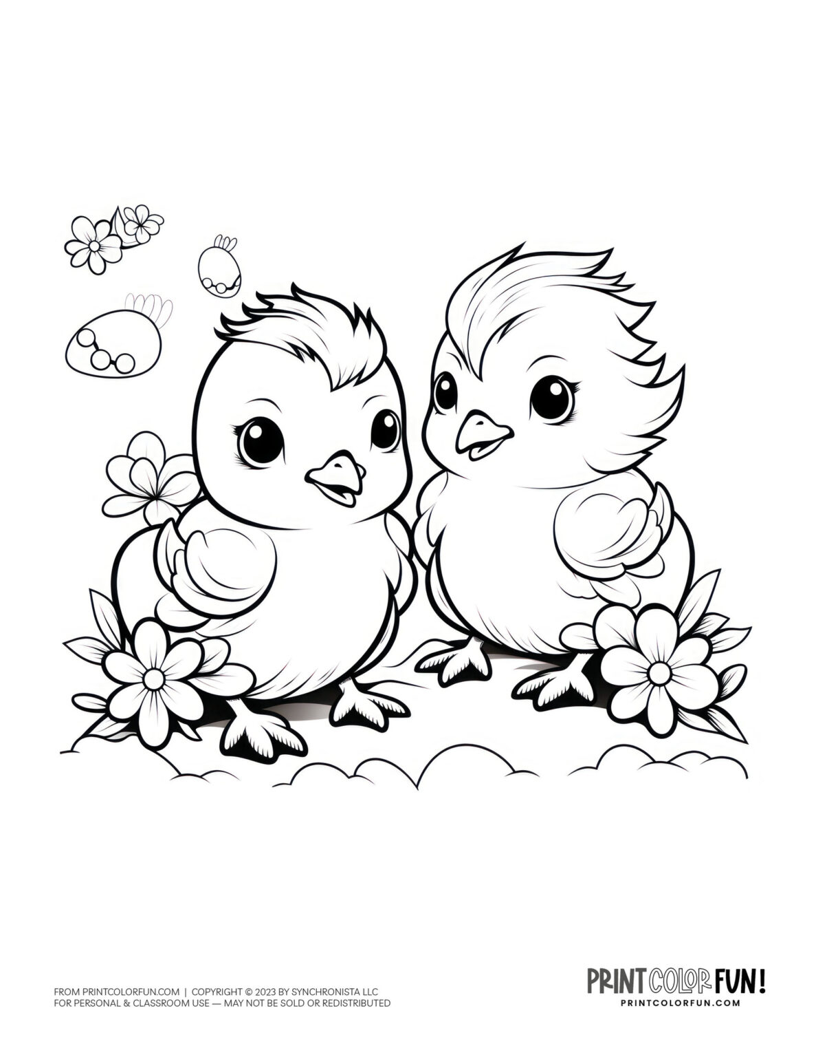30+ adorable Easter chick clipart & coloring pages for springtime fun ...