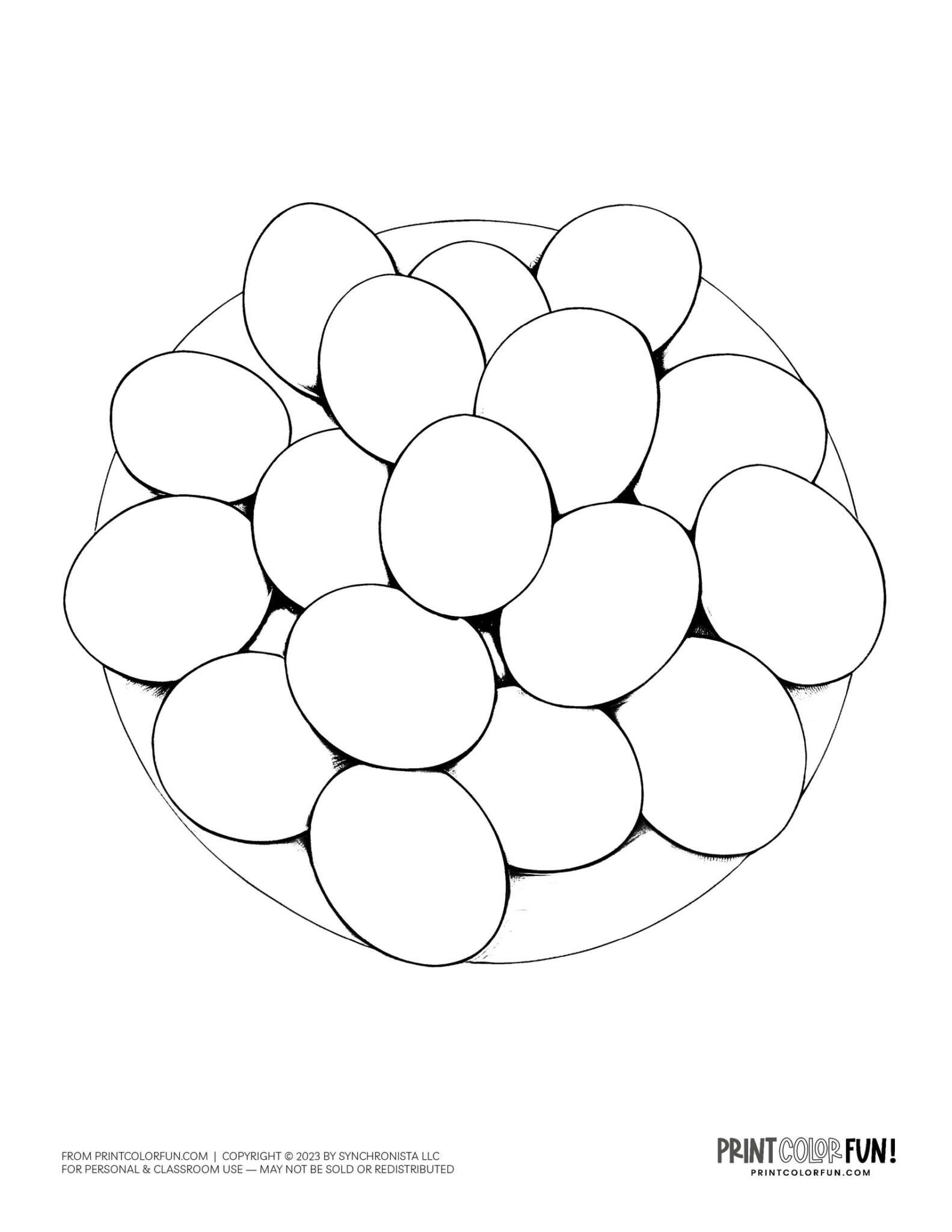 6 sizes of blank Easter egg shapes for festive holiday fun, at ...