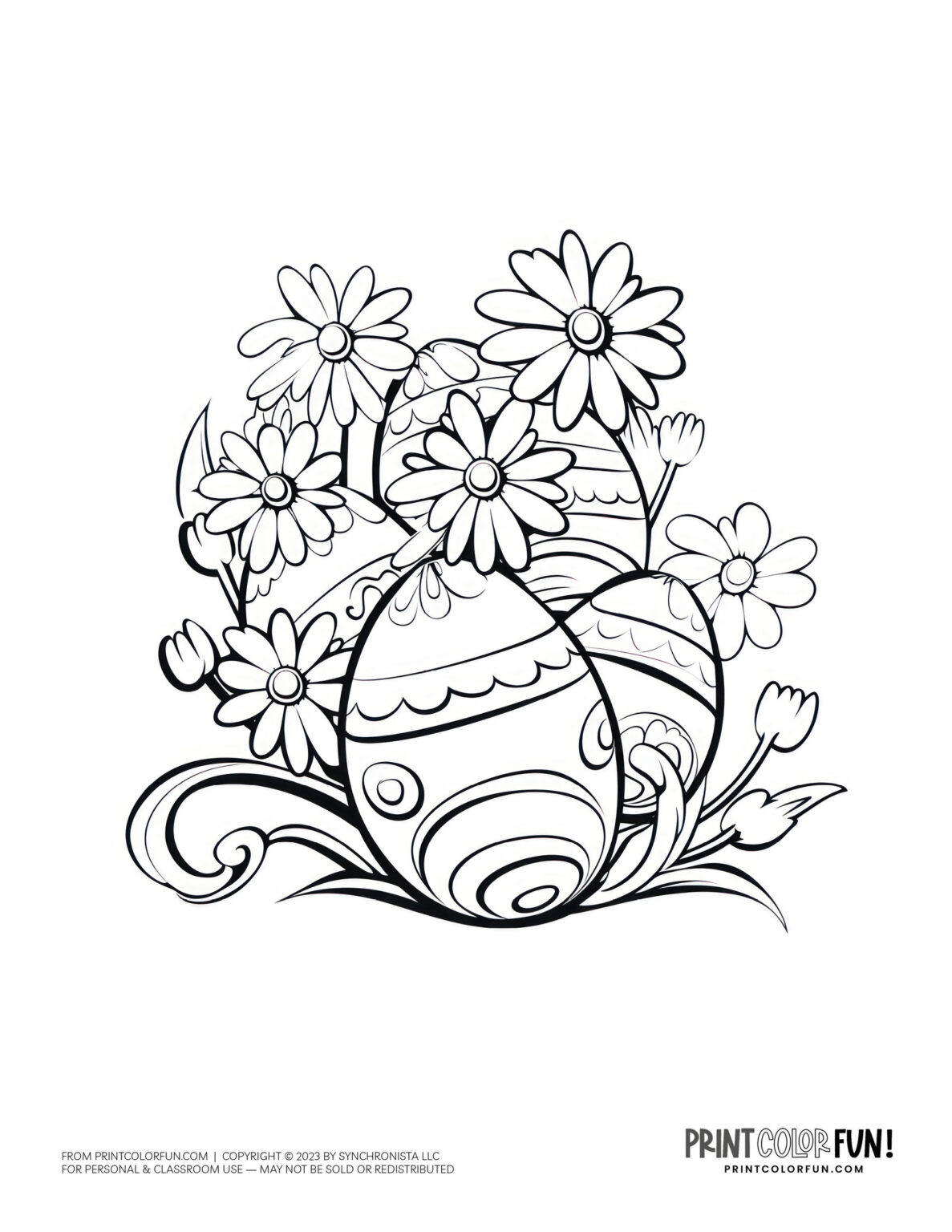 15+ Easter flowers clipart & coloring pages: Colorful picks for your ...