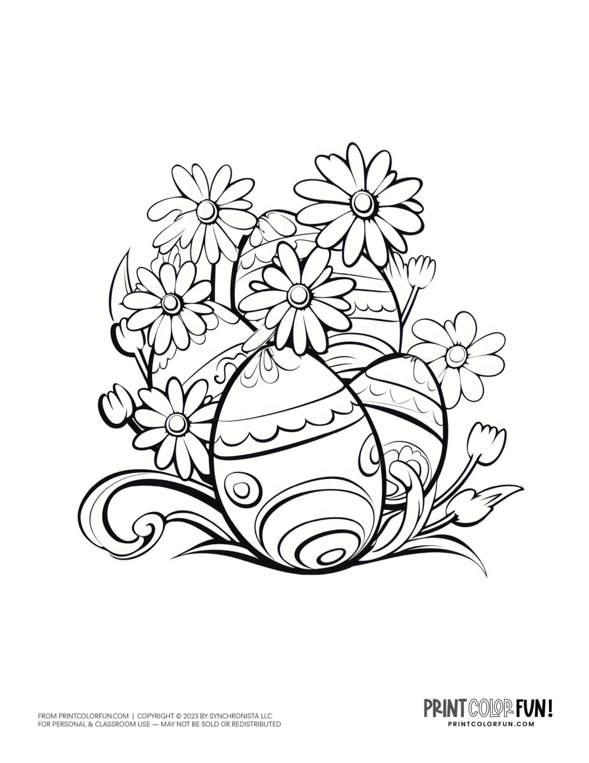 15+ Easter flowers clipart & coloring pages: Colorful picks for your ...