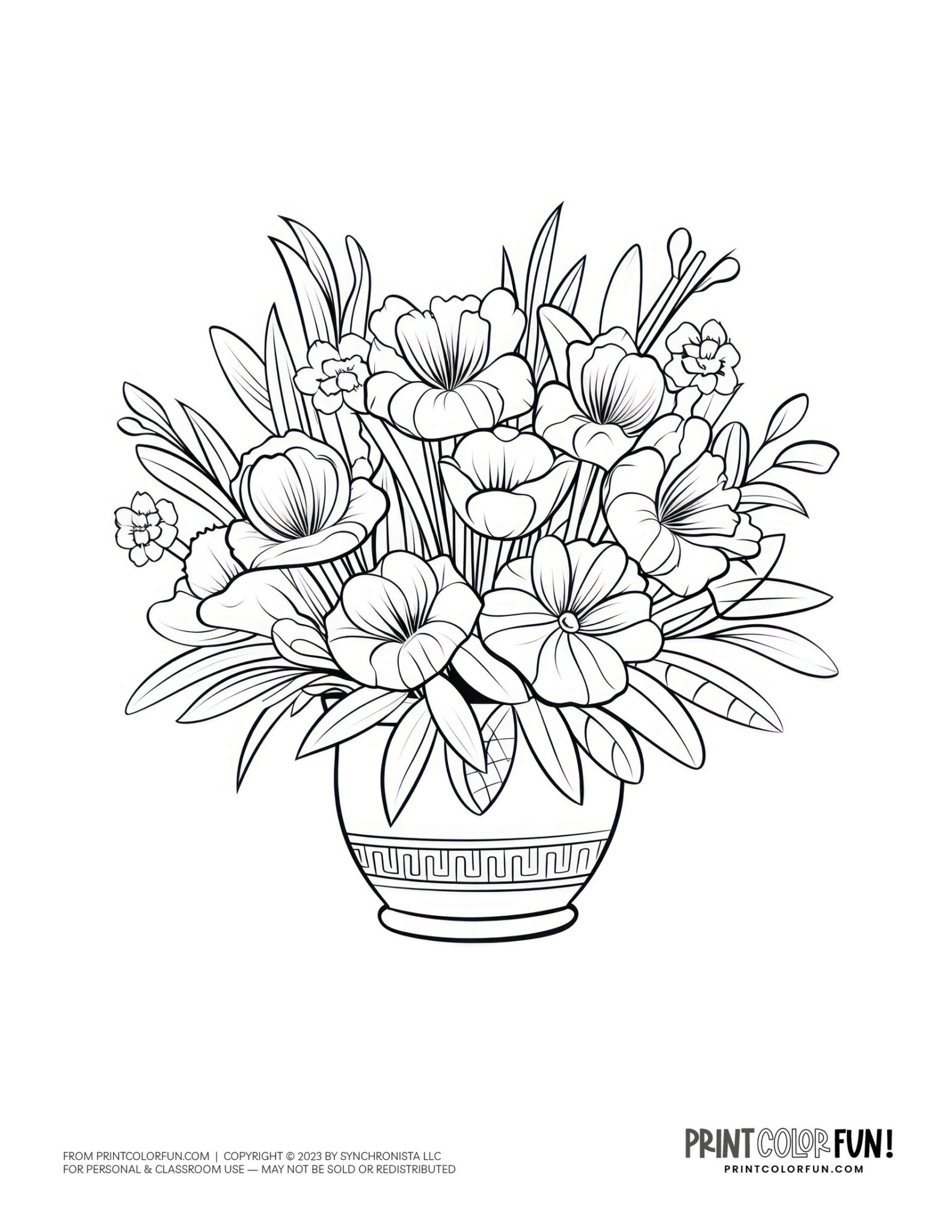 15+ Easter flowers clipart & coloring pages: Colorful picks for your ...