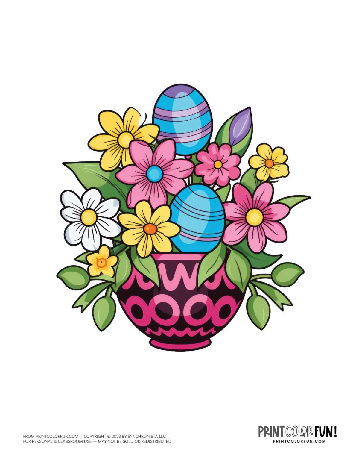 15+ Easter flowers clipart & coloring pages: Colorful picks for your ...