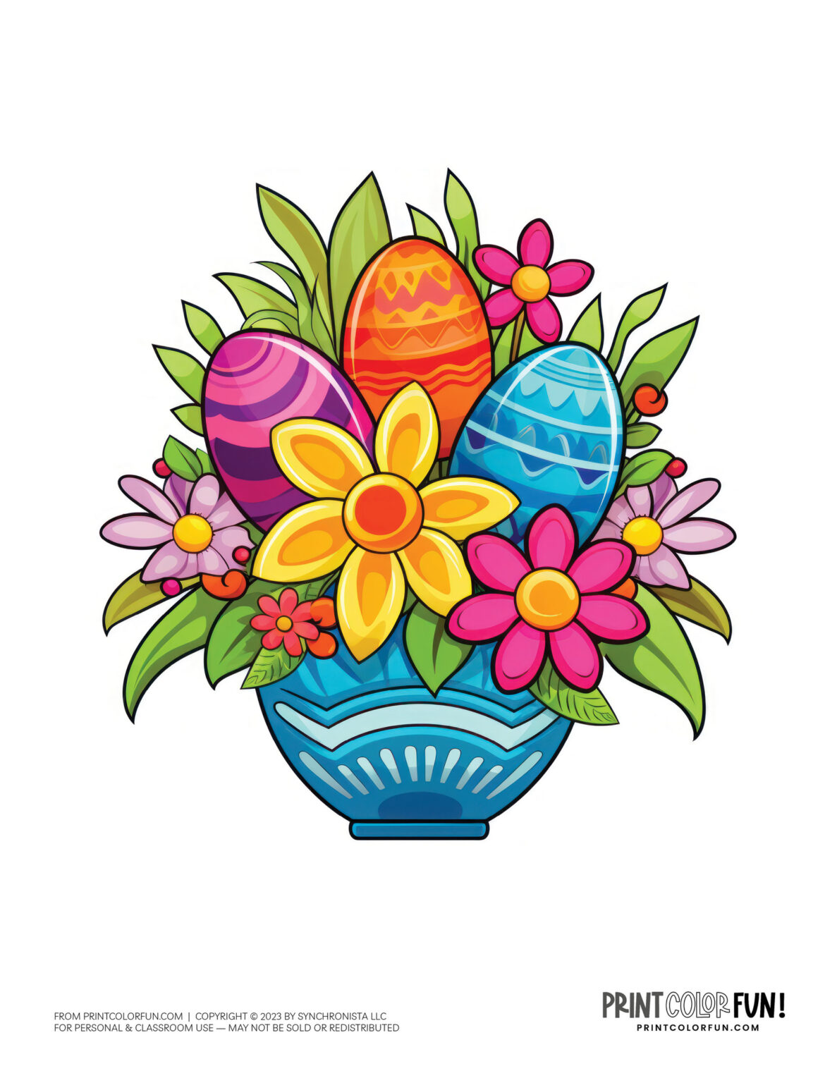 15+ Easter flowers clipart & coloring pages: Colorful picks for your ...