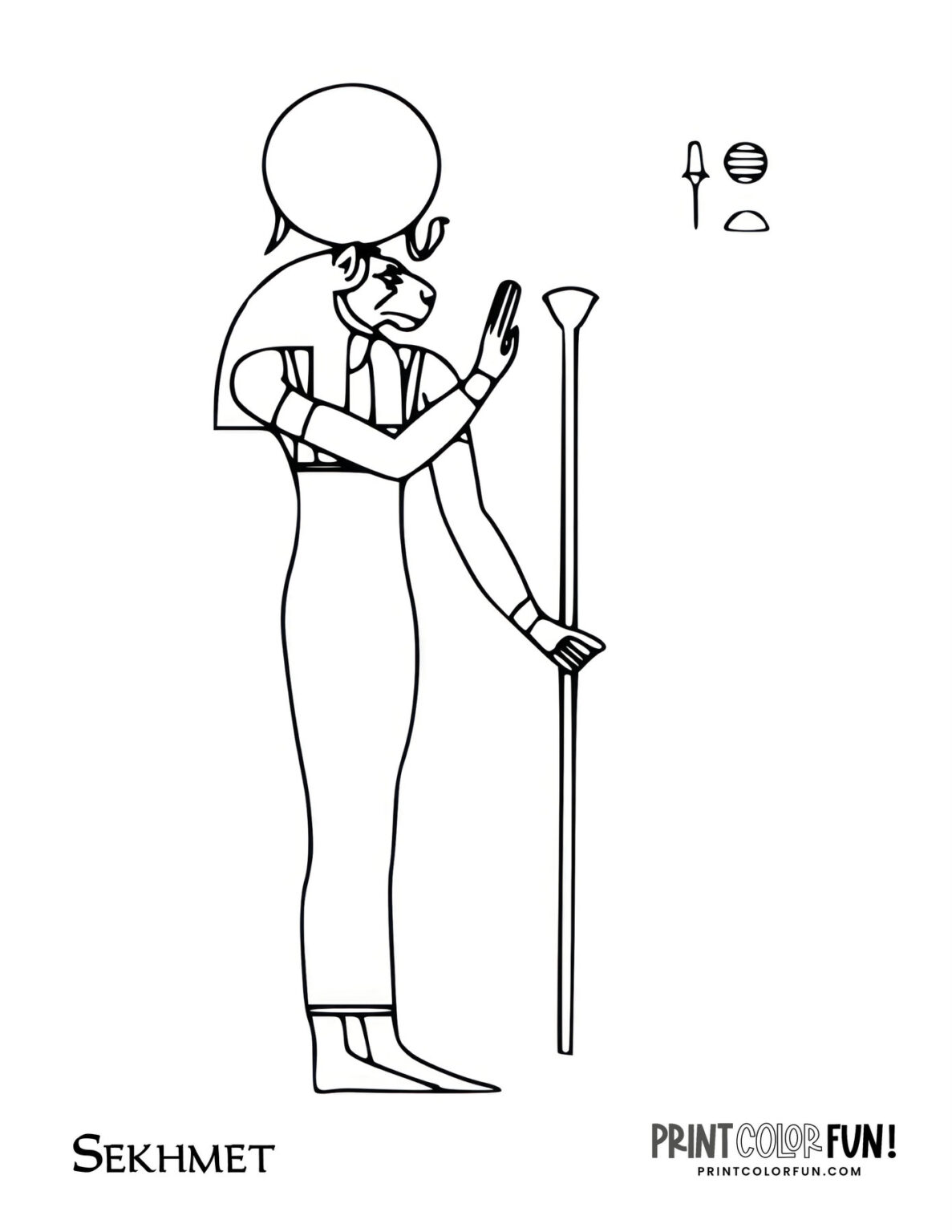 16 ancient Egyptian gods and goddesses: Coloring page printables ...
