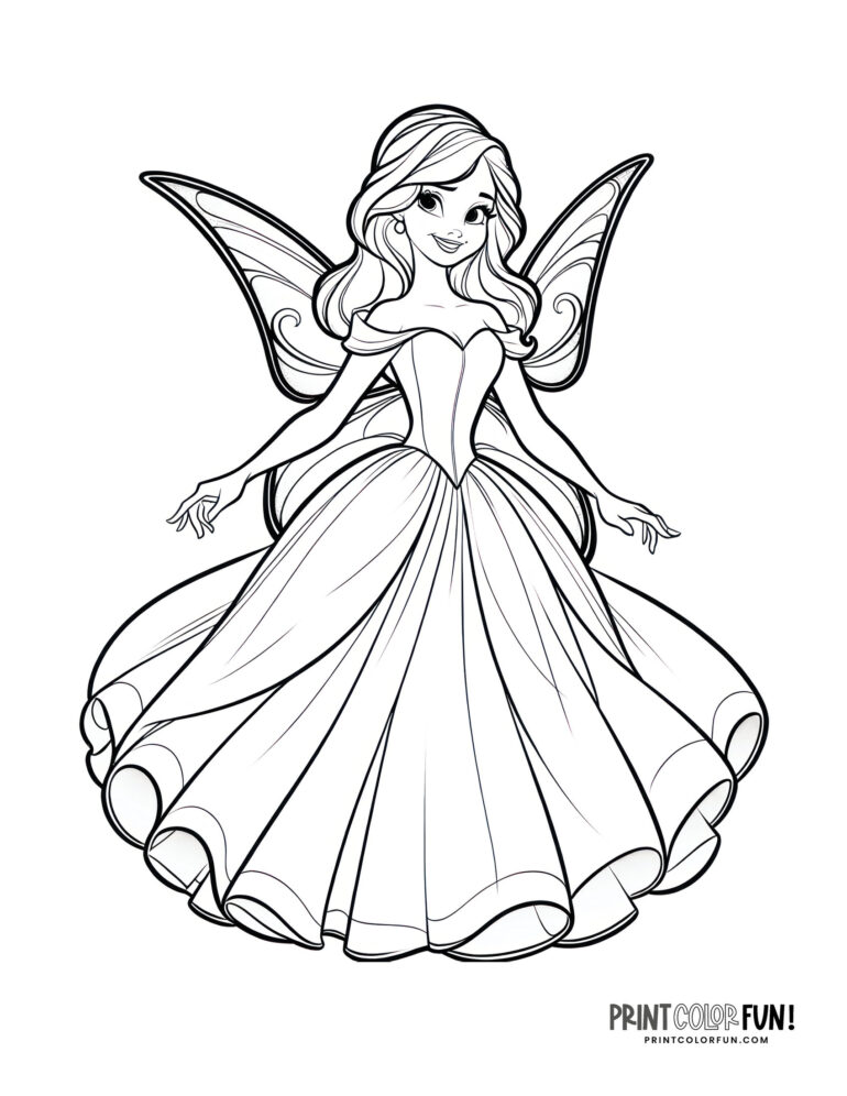 35 cute fairy coloring pages & color clipart + whimsical learning ...
