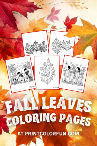 17 fall leaf coloring pages with easy craft & learning activities that ...