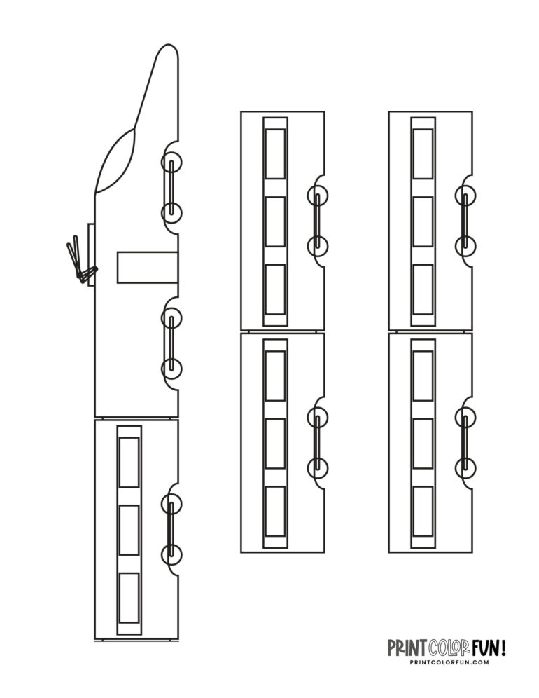 24 train clipart & coloring pages, plus how to turn these images into a ...