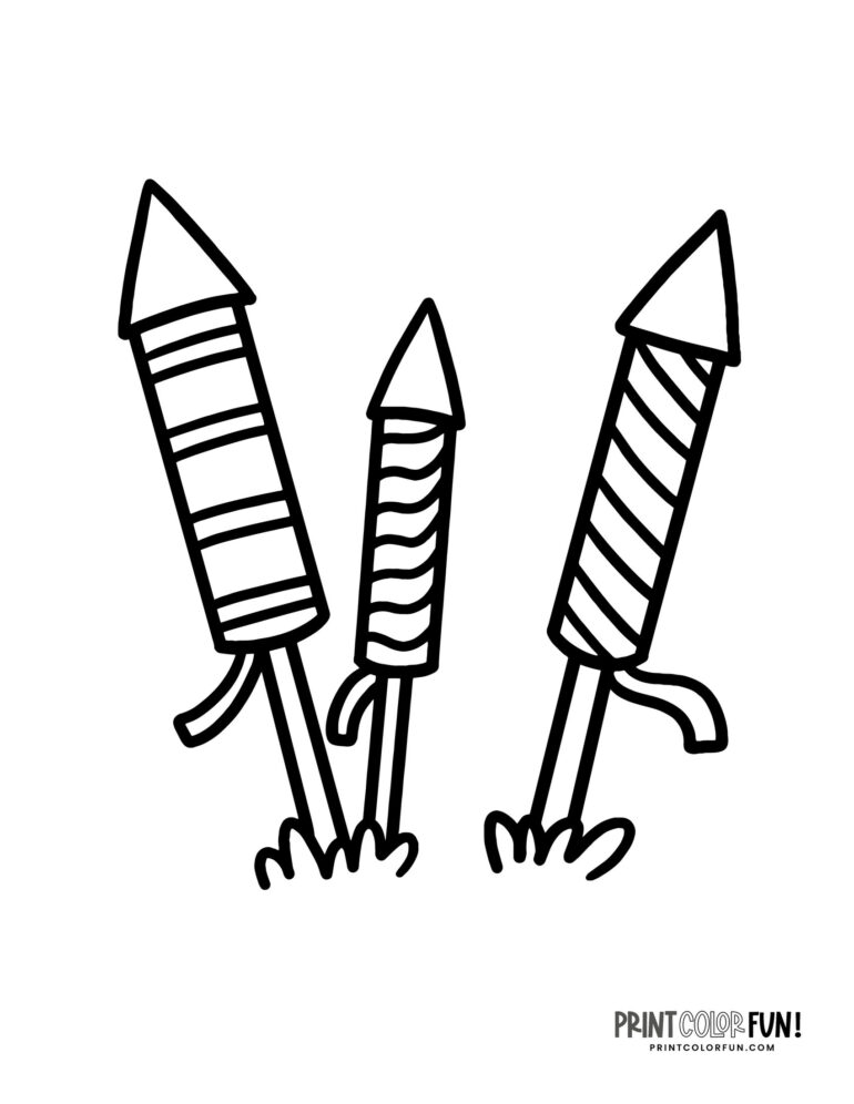 Fourth of July coloring pages: Independence Day flags, fireworks & more ...