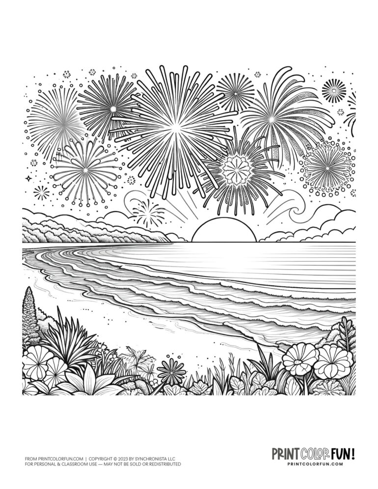 30+ Fourth of July coloring pages, plus Independence Day flags ...